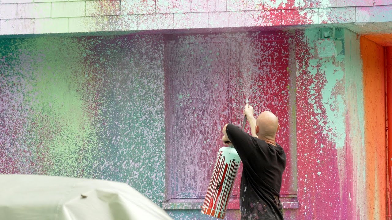 Ash Keating: Painting of Haus Germann (Performance) / Museum Langmatt ...