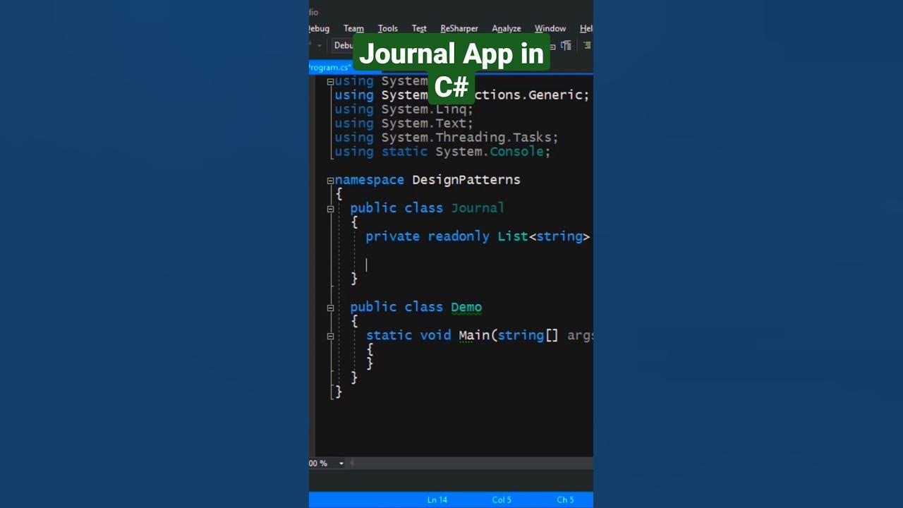 Lets Create A Journal Program 😜 Coding Csharp Csharptutorial Youtube