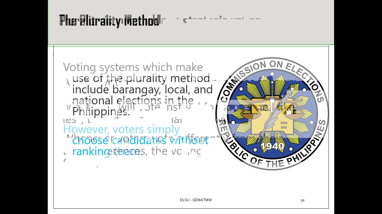 Part III Plurality Method is Vulnerable to Strategic Voting - YouTube