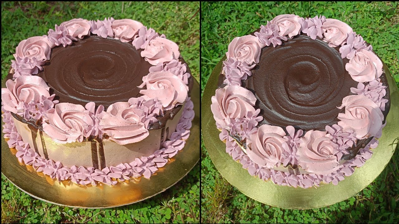 Simple Chocolate Cake Decoration | Easy To Make Chocolate Cake Design ...