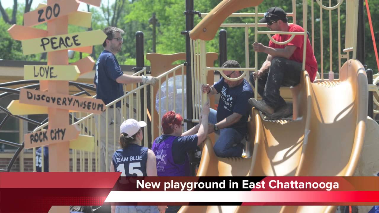 Hope for the Inner City Chattanooga gets new playground - YouTube