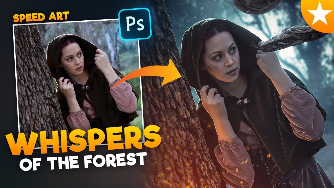 Whispers Of The Forest Photoshop Speed Art - YouTube