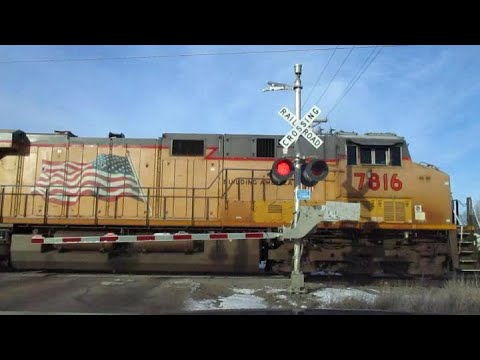 UP 7816 North G???? Filmed In Medford Township MN Awesome Extra Horns!! (2-19-2024) - YouTube