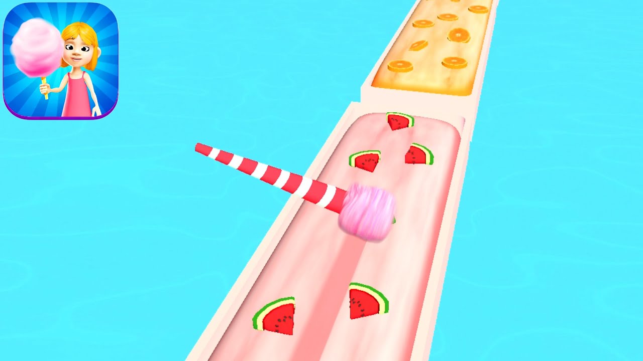 COTTON CANDY RUN 3D game BEST MAX SCORE 🍇💕🌈 Gameplay All Levels ...