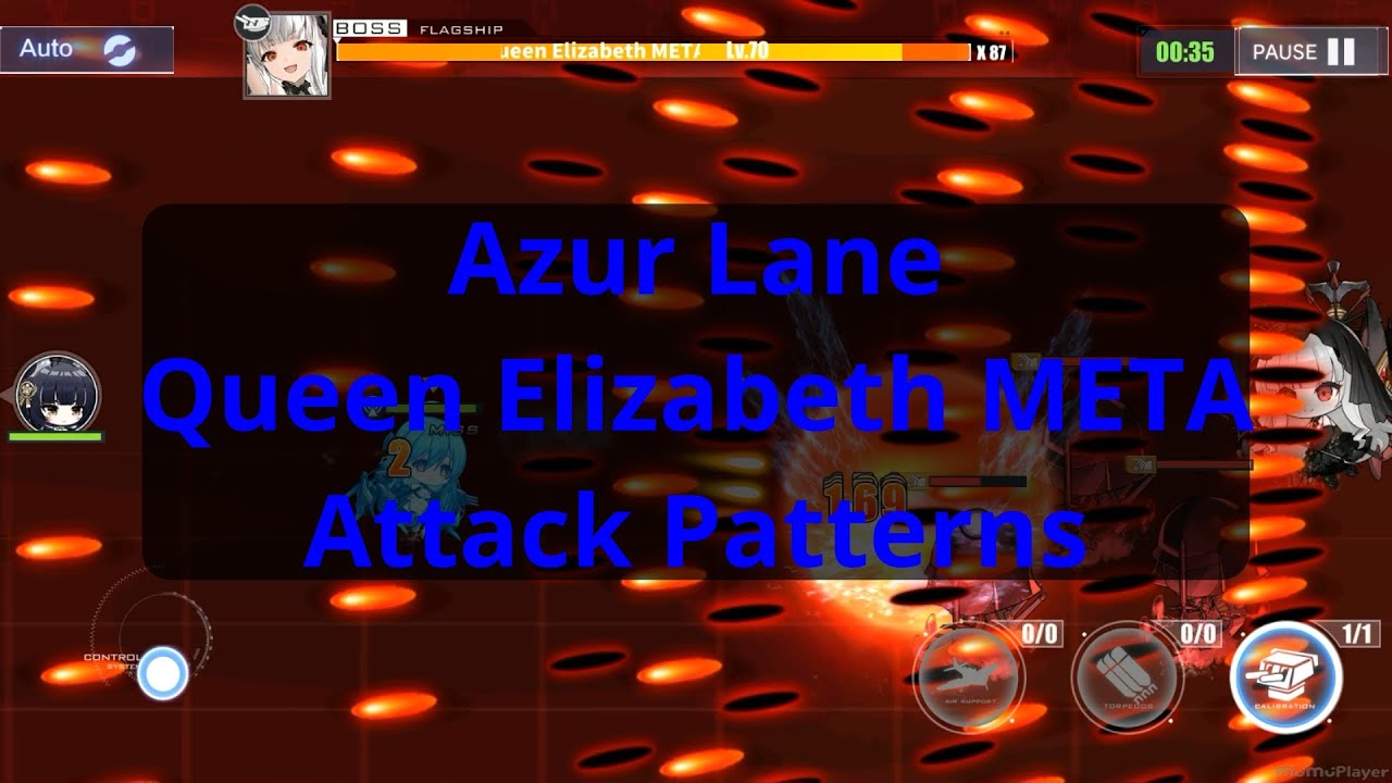 [Azur Lane] Queen Elizabeth META attack patterns. Both versions. - YouTube