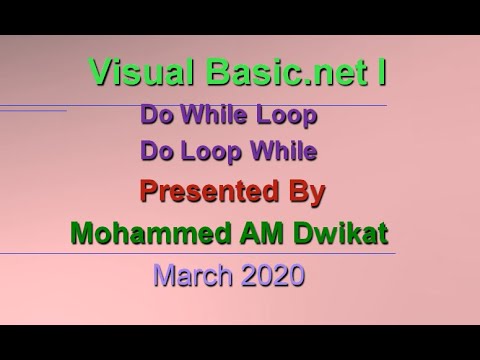 Do Loops in VB.net - YouTube