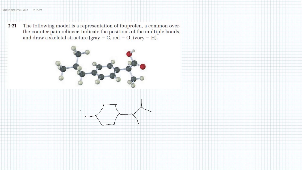 Drawing Skeletal Structures - YouTube