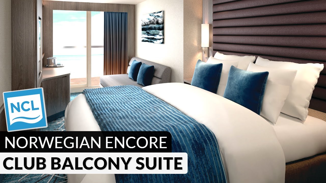 Norwegian Encore | Club Balcony Suite Full Tour & Review 4K | Category ...