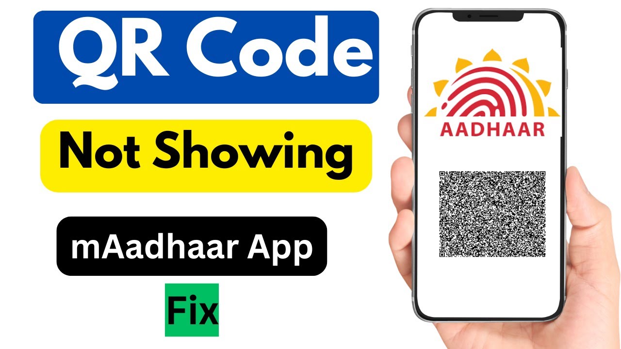 How To Fix QR Code Not Showing In mAadhaar App - YouTube