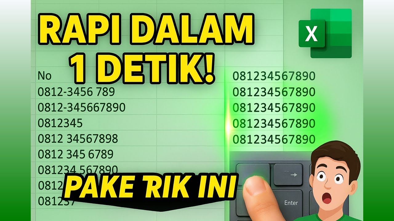 Merapikan Nomor HP dengan CEPAT di Excel! 🚀 (Tips & Trik) - YouTube