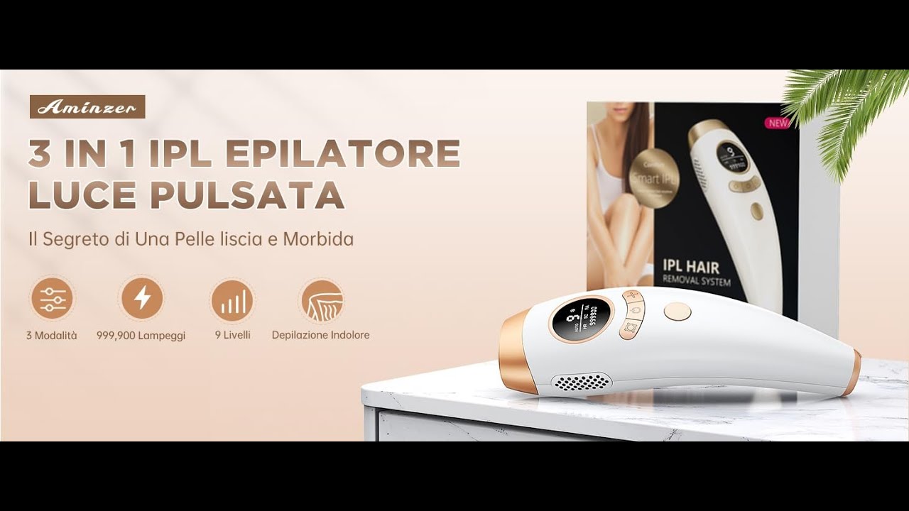 Epilatore Luce Pulsata IPL 3 in 1 Aminzer - Rimozione dei Peli ...
