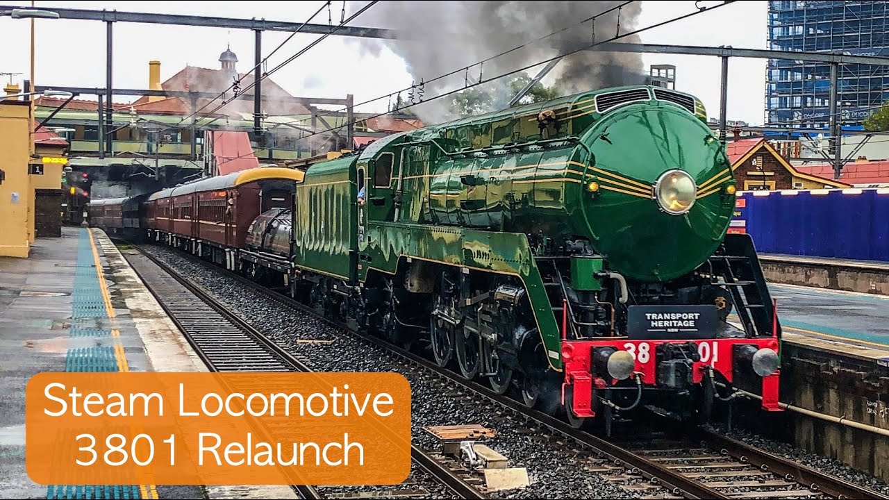 Transport for Sydney Vlog 246: Steam Locomotive 3801 Relaunch - YouTube