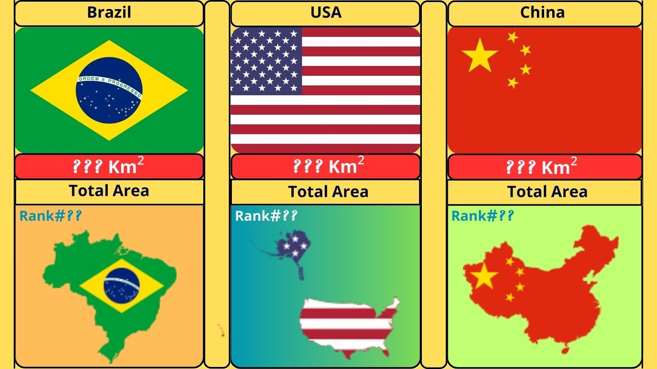 Largest Countries in the World | All Country Size Comparison | Part-1 ...