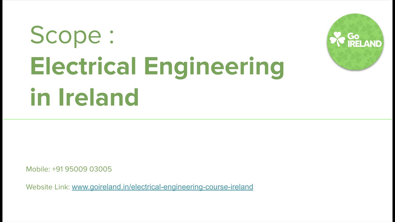 Scope of Electrical Engineering in Ireland | GoIreland @9150049665 ...