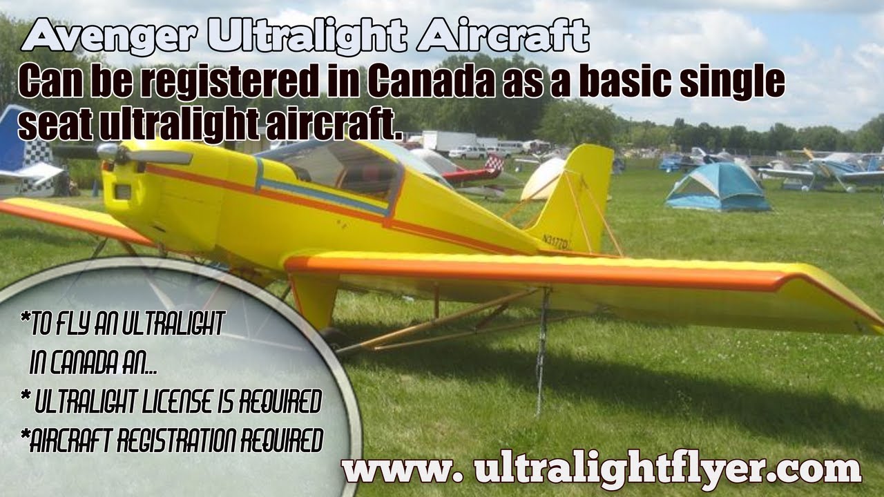 Canadian Single Seat Ultralight Aircraft, Fisher Flying Avenger. - YouTube