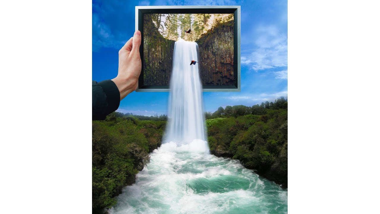 Waterfall Popout / How to create Popout effect in Photoshop / Photo ...