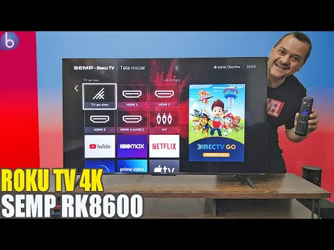 SEMP ROKU TV | RK8600 | 50 Polegadas, Tela 4K e Bordas Finas! Unboxing ...