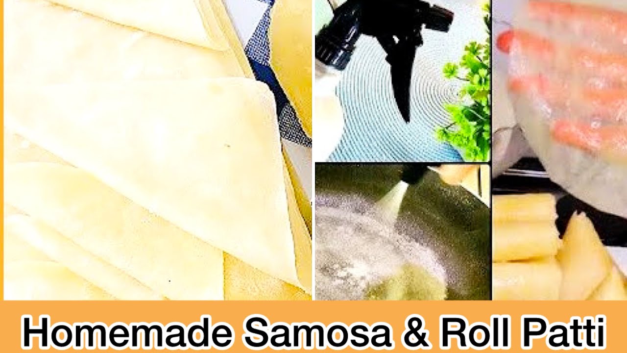 2 Easy Ways For Making Samosa & Spring Roll Sheet With Spray Bottle ...