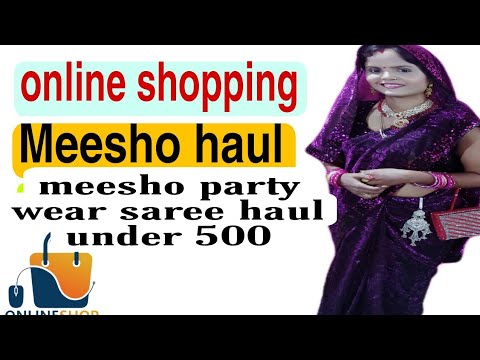 meesho party wear saree haul under 500 😲