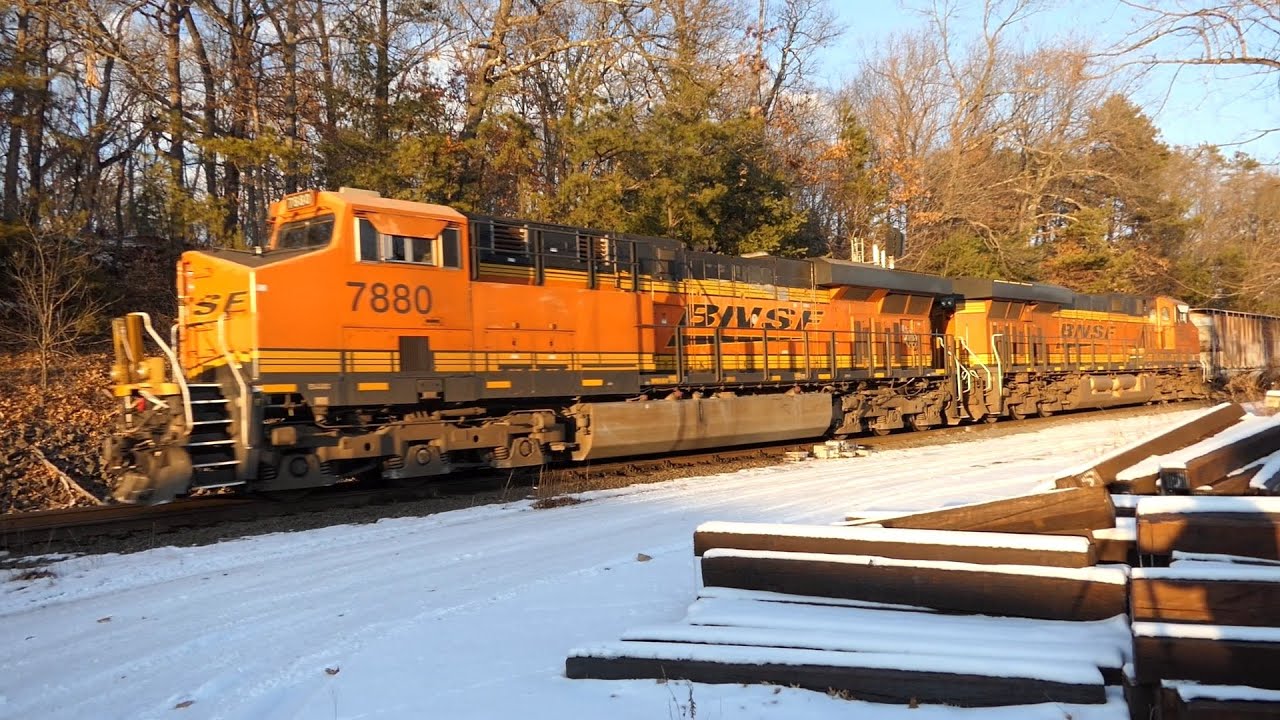 BNSF DPU's pushing Loaded Ethanol Train B-935 headed for Worcester Friday January 24, 2025 - YouTube