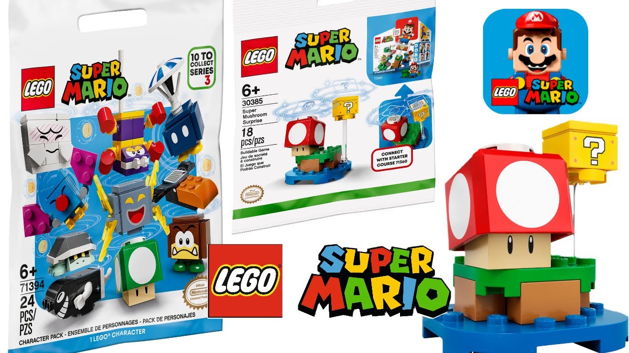 Unboxing Lego Super Mario Mystery Packs Series 3 + Super Mushroom ...