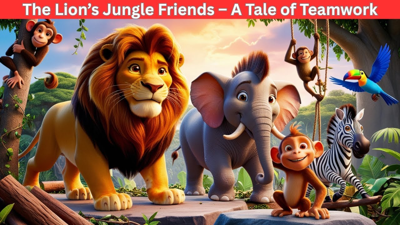 The Lion’s Jungle Friends: A Tale of Teamwork | Lion story for Kids ...