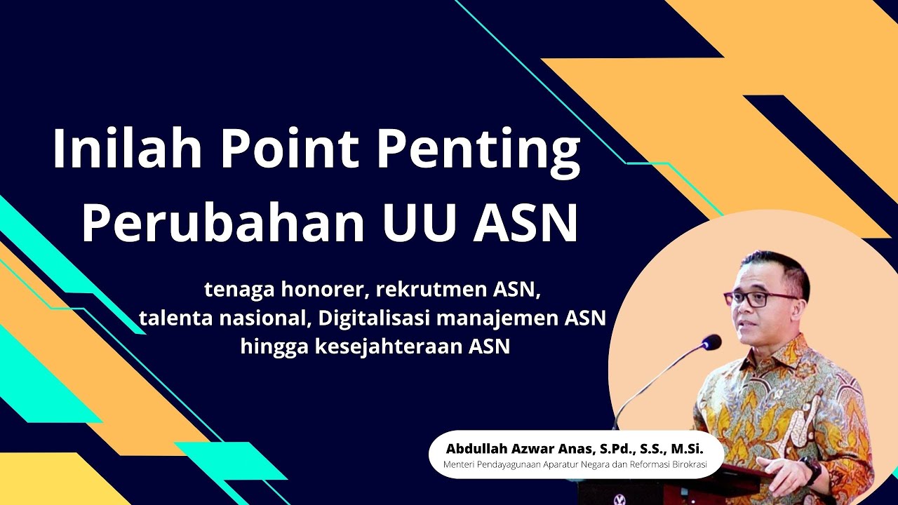 Inilah Point Penting Perubahan UU ASN - YouTube