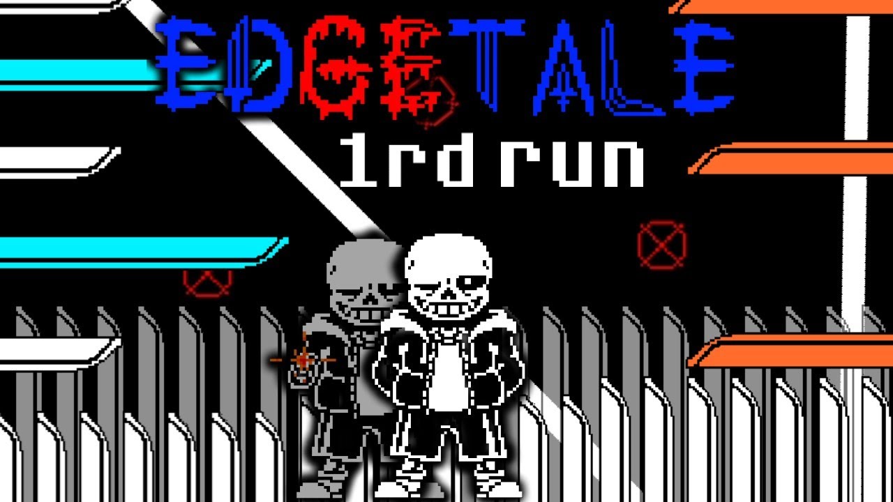엣지테일 샌즈 1일차(페이즈 1) Edgetale sans 1rd run (phase 1) /언더테일 팬게임/ - YouTube