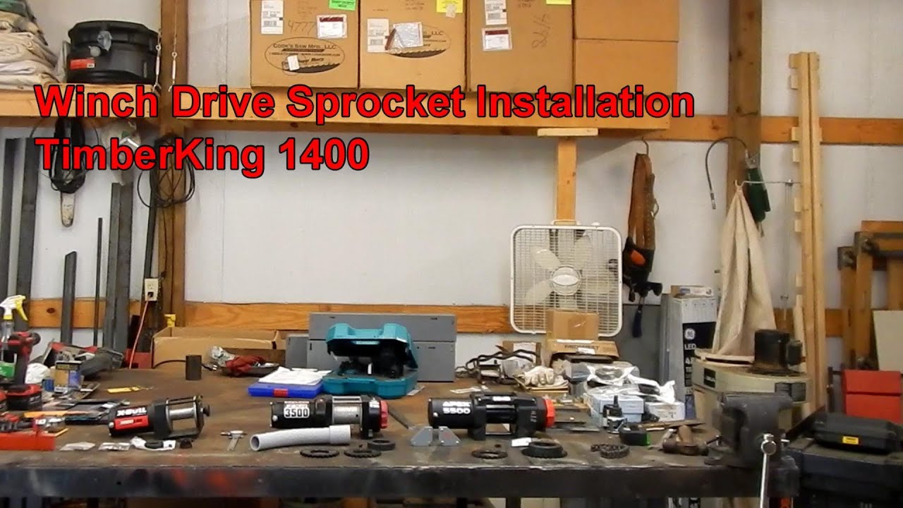 Sprocket Installation on Bandsaw Mill Power Winches TimberKing 1400 ...