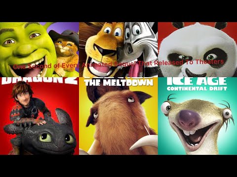 One Second of Every Animated Sequel Released To Theaters - YouTube