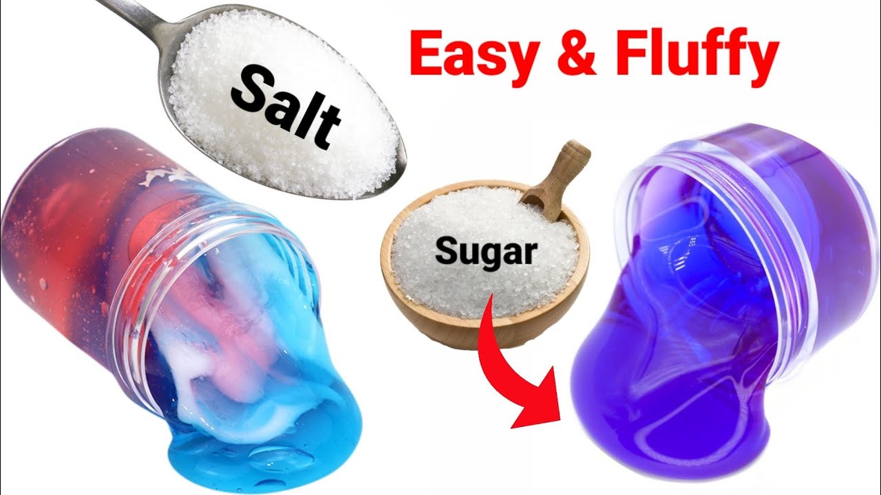 No Glue No Borax Only Sugar & Salt Slime/How to make Slime without ...