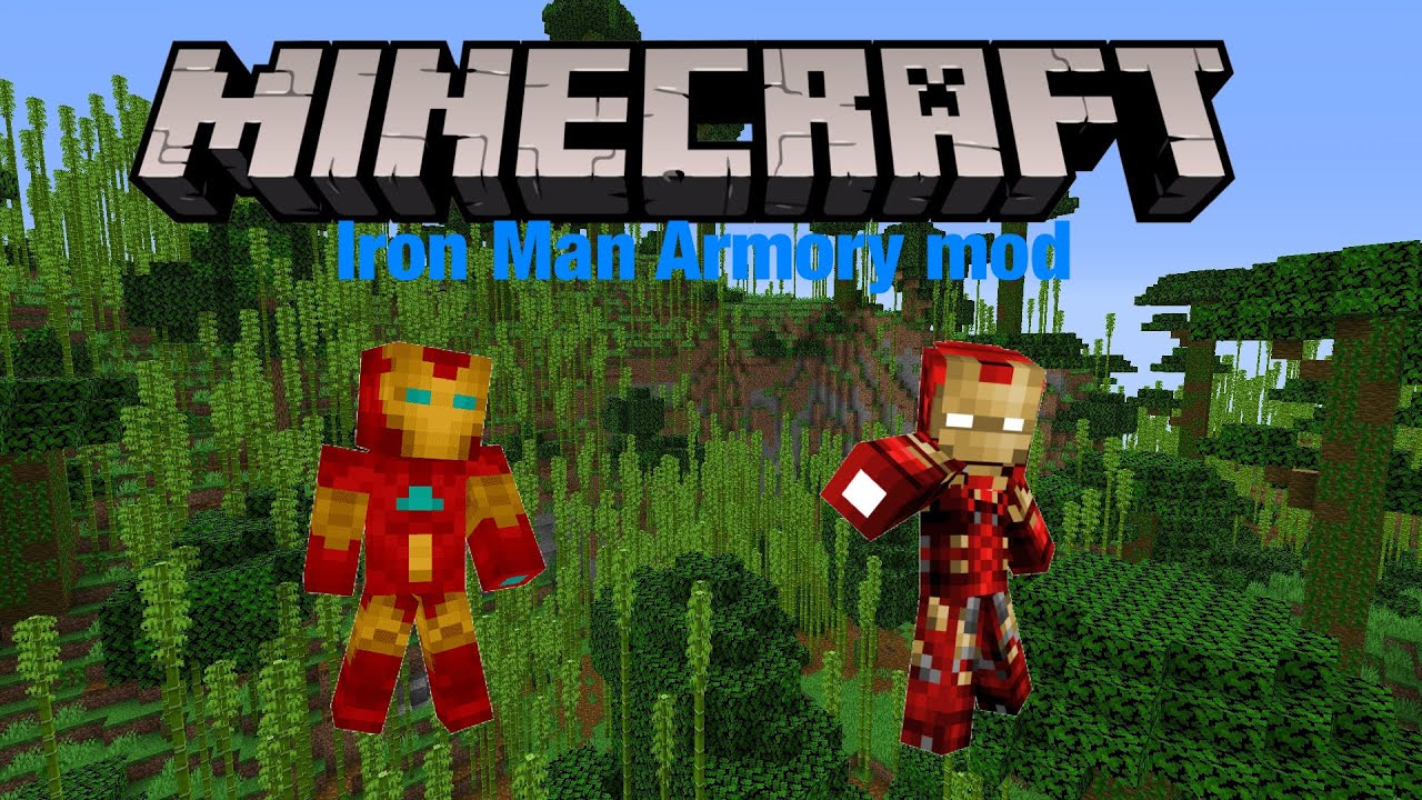 Minecraft (Iron Man Armory mod) - YouTube