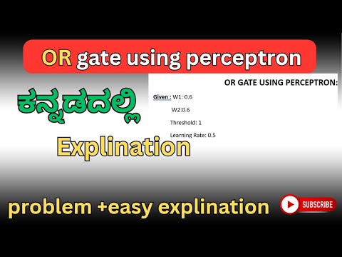 OR Gate using Perceptron ಕನ್ನಡ | AIML | CSE - YouTube
