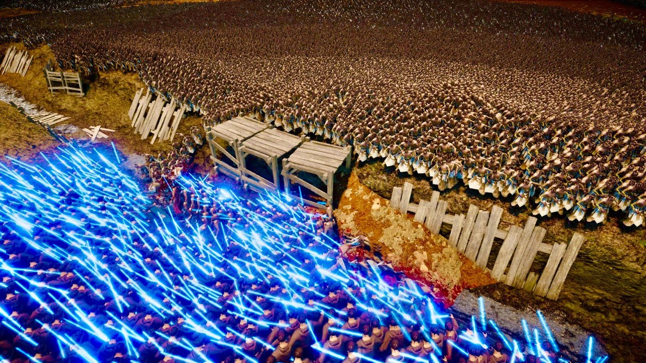 40K STAR WARS JEDI & RED NINJA VS WARHAMMER CULT NURGLE | UEBS2 MOD ...