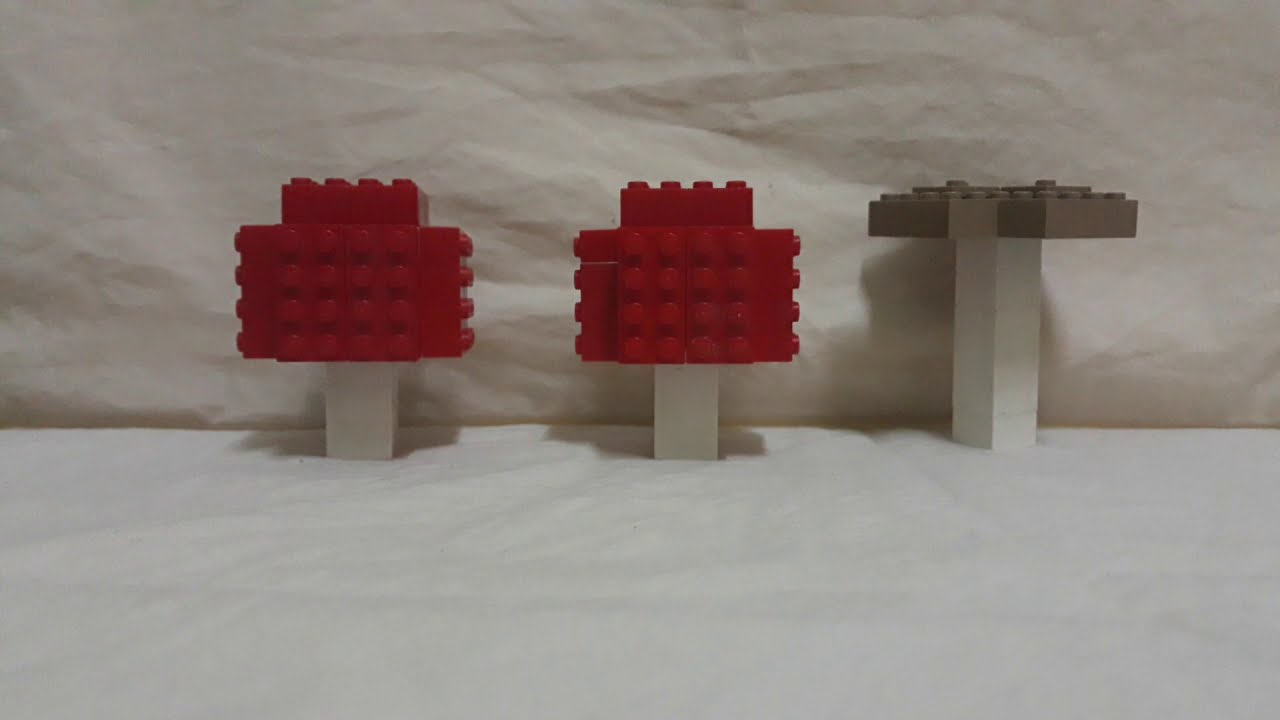 How to build a Lego Minecraft mushroom tree 🙂🙂 - YouTube