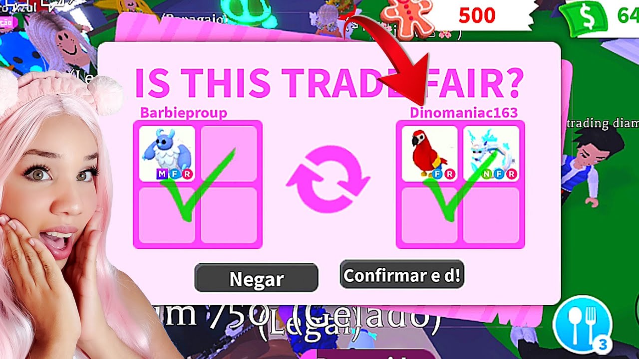 TROCAS NO ADOPT ME COM LETI MEGA NEON (YETI) E FROST FURY NEON ...