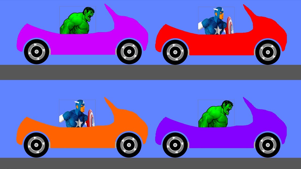 Captain America Vs Hulk Car Race in Algodoo - YouTube