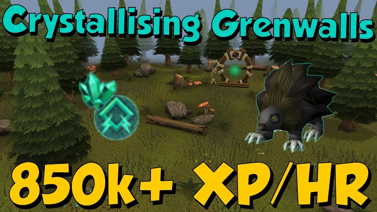 [Nerfed] 850k Xp/hr! Crystallising Grenwalls! [Runescape 3] Fast Hunter ...