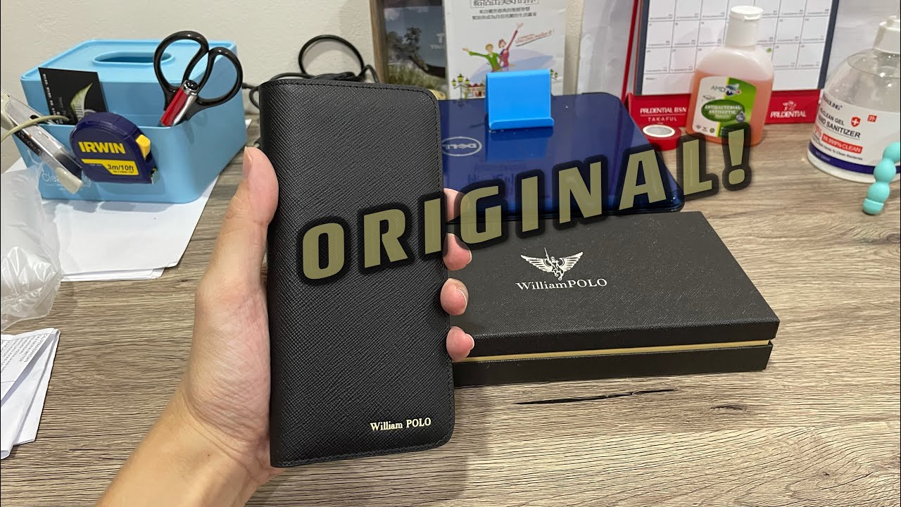 Unboxing original William polo | men long wallet | most slim - YouTube