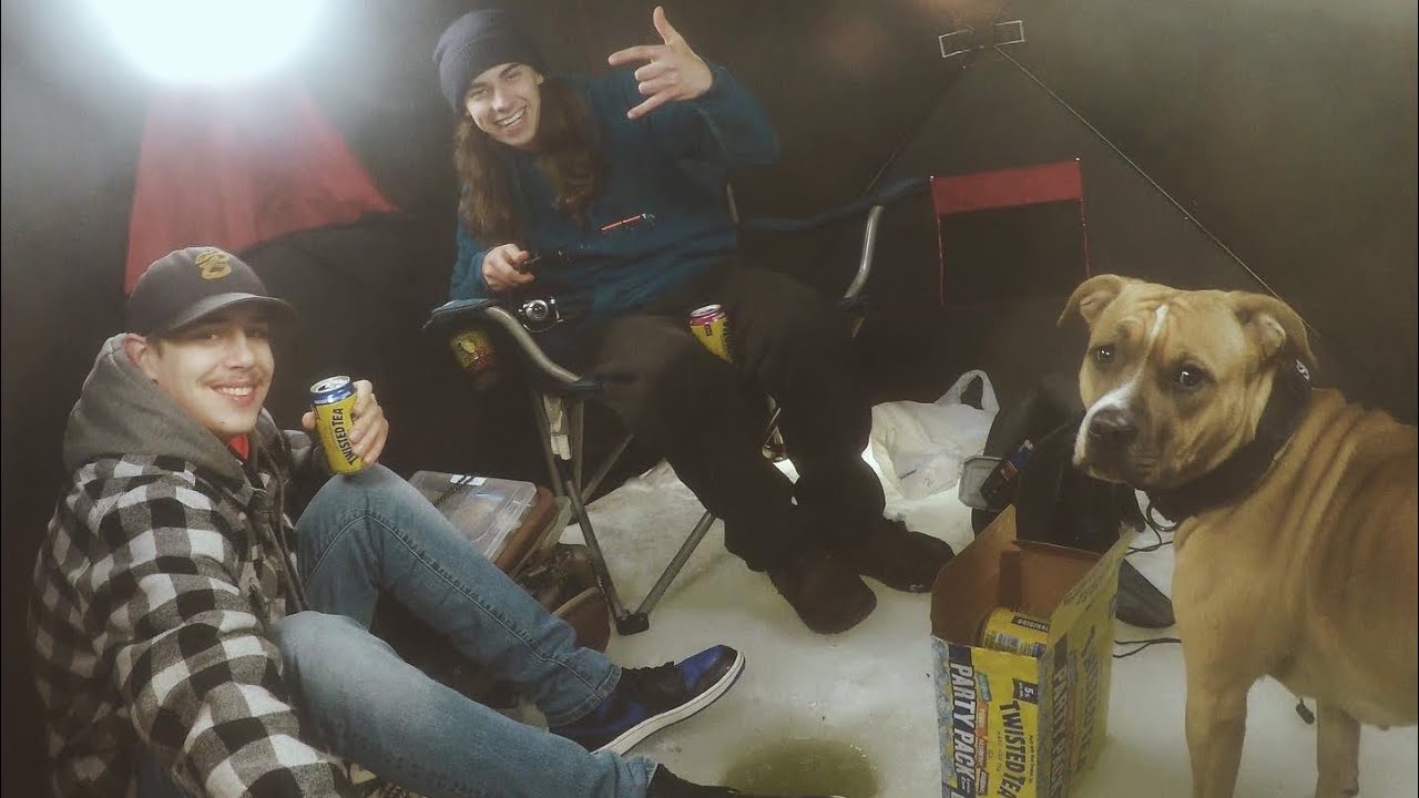 ICE FISHING AT KYLE LAKE - YouTube