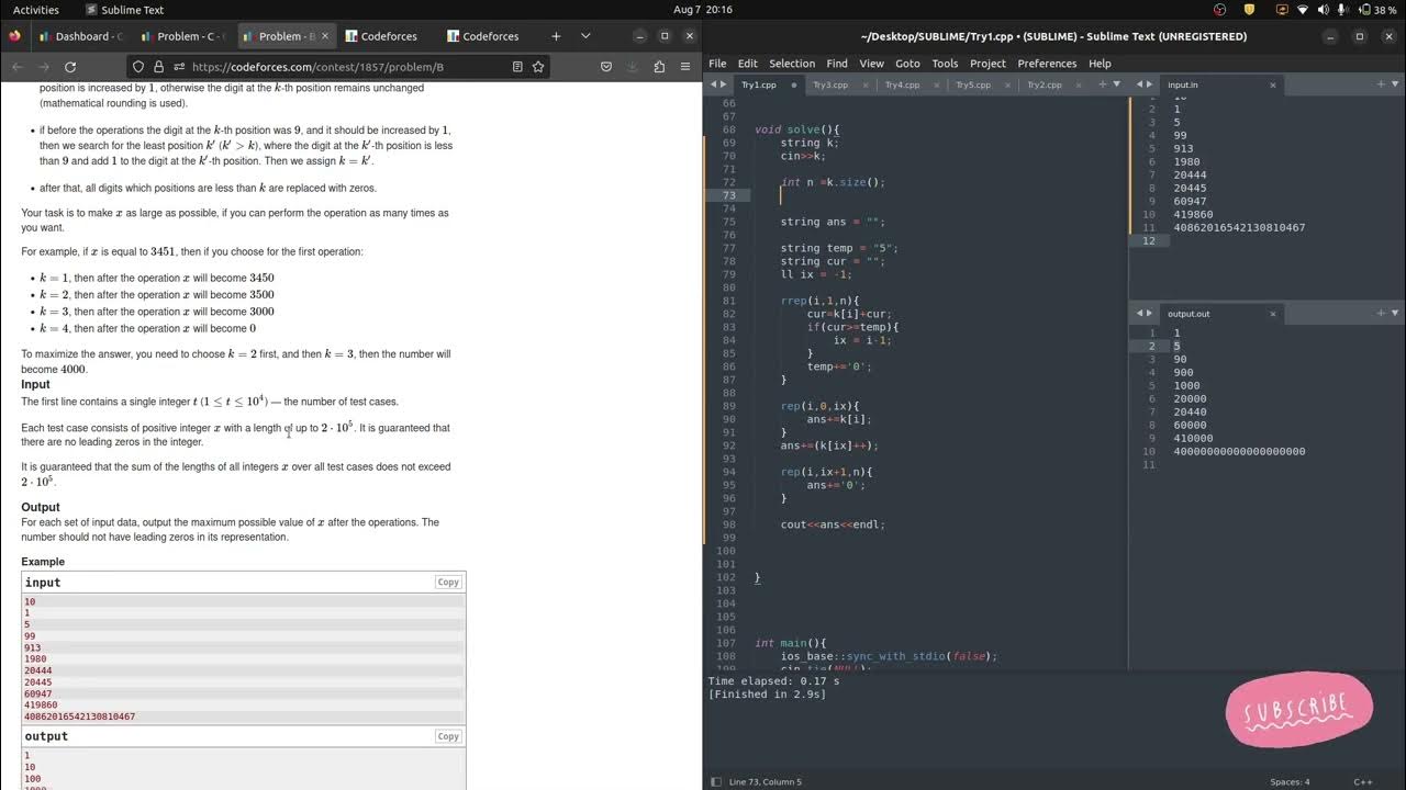 Codeforces Round 891 Div 3 A B C D E F Solutions Screencast Youtube