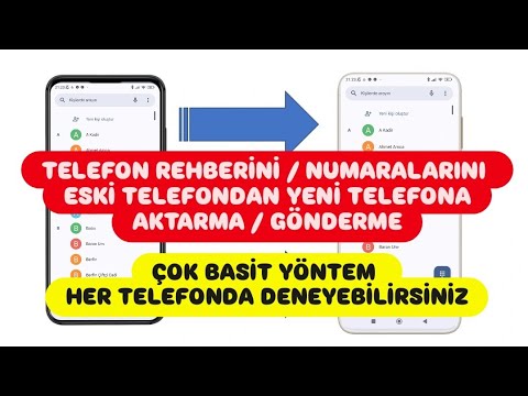 TELEFON REHBERİNİ YENİ TELEFONA GÖNDERME / ESKİ TELEFONDAN YENİ TELEFONA KİŞİLERİ AKTARMA