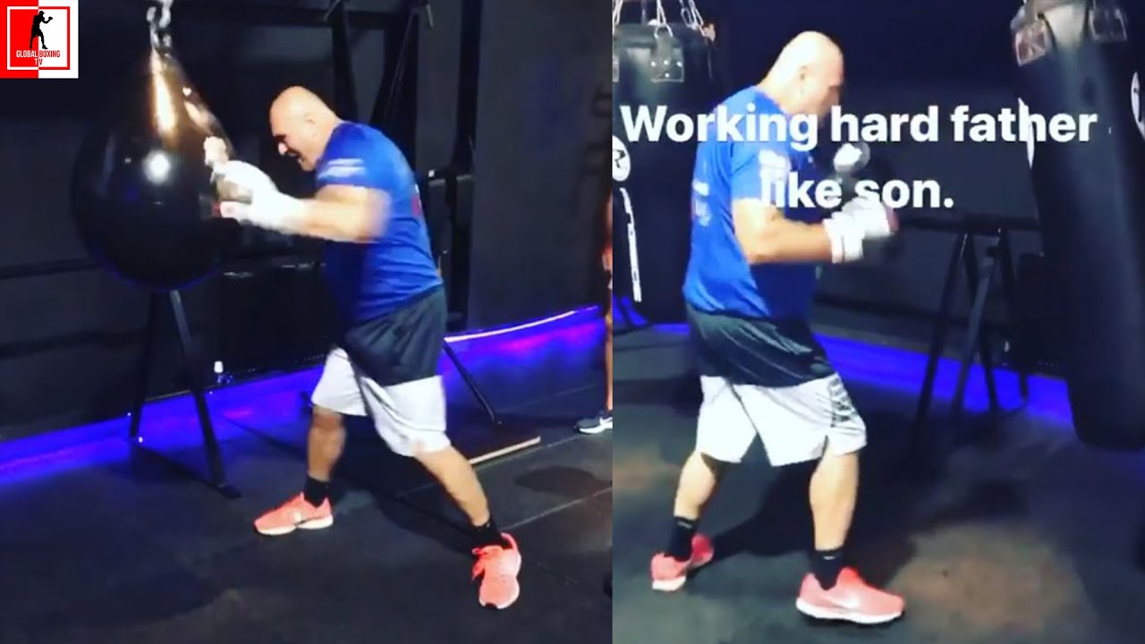 TAKE NOTICE MICKY THEO! BIG JOHN FURY IN TRAINING CAMP HITTING THE BAGS ...