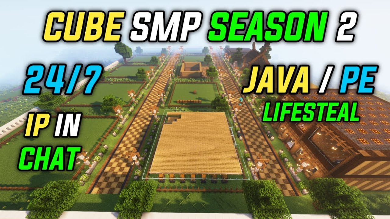 JOIN CUBE SMP S2 24/7 JAVA+PE 🤩| MINECRAFT LIVE CUBE GAMING - YouTube