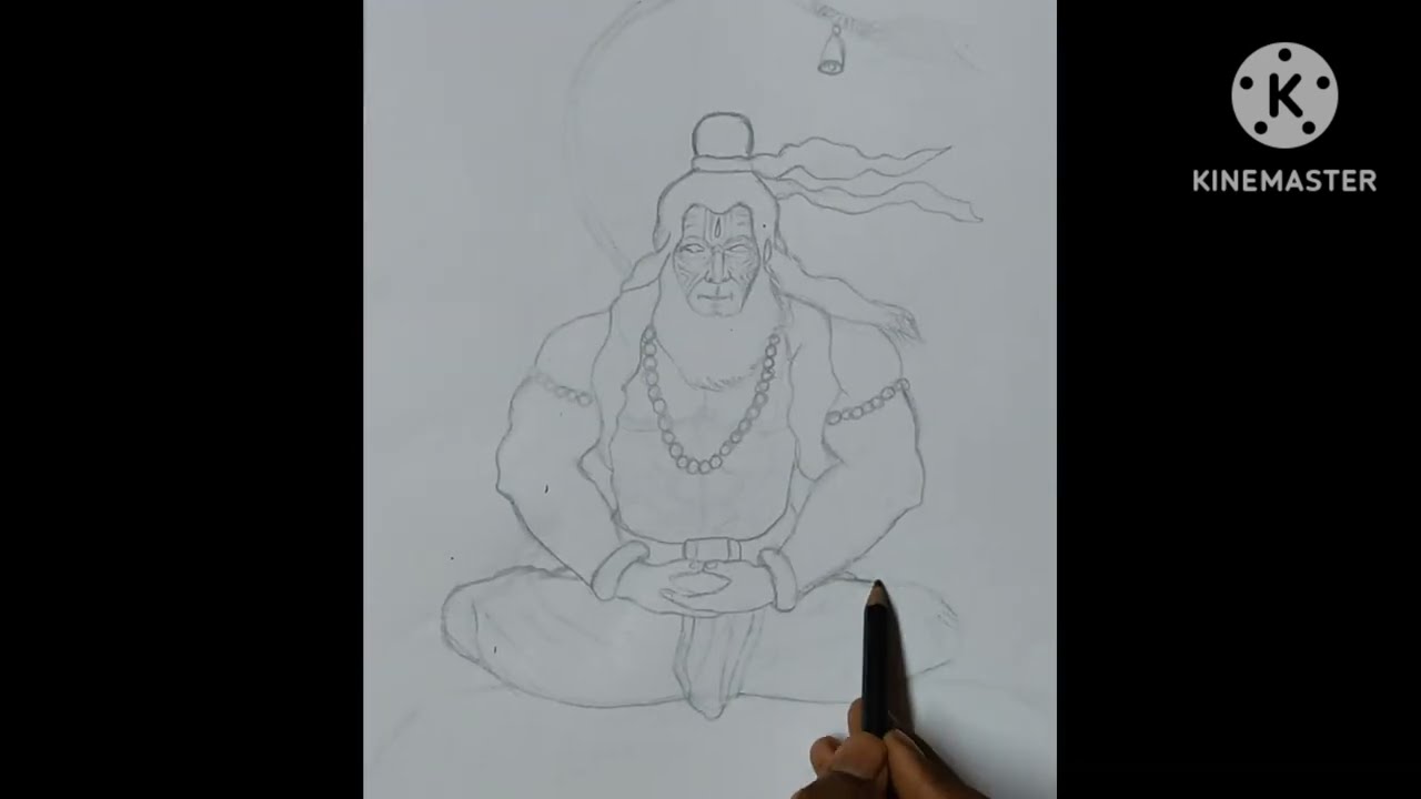 jai hanuman drawing easy | #sorts #hunuman - YouTube