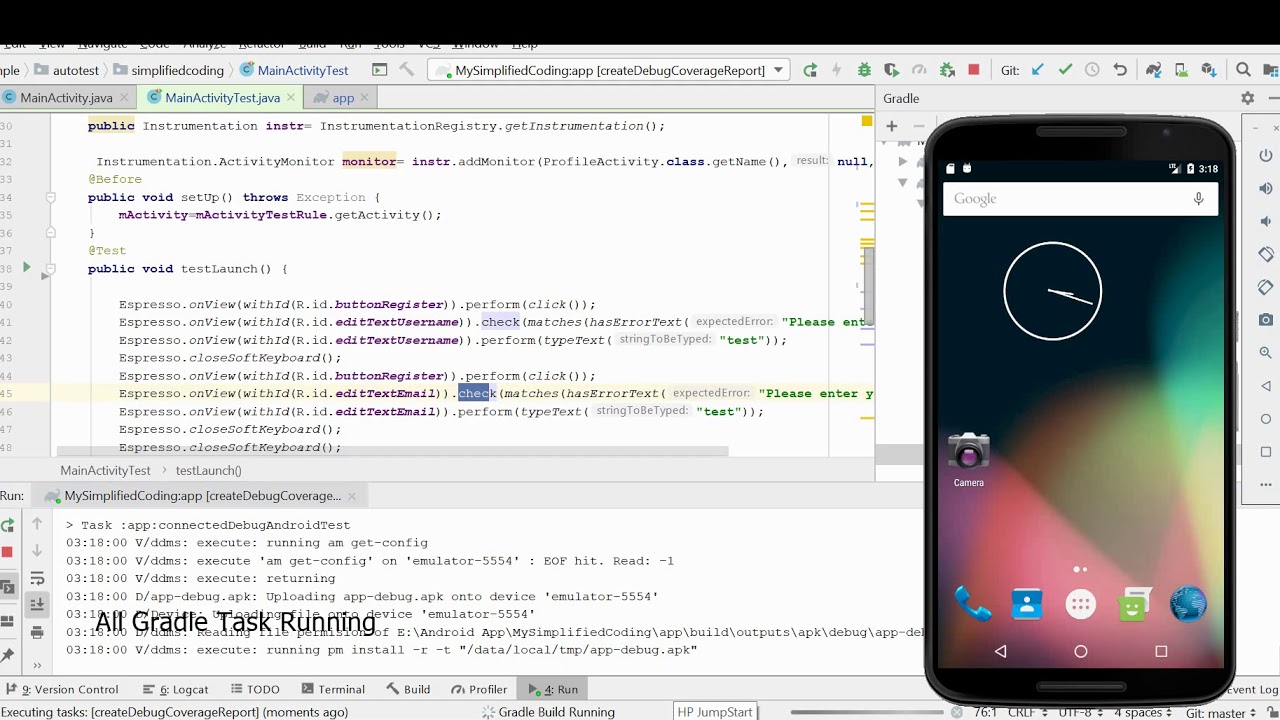 Android App - Unit Testing Espresso - YouTube