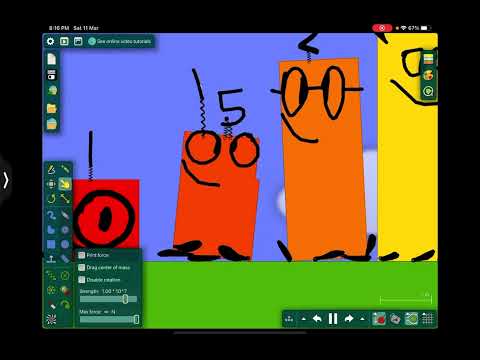 Algodoo numberblocks 0-10 - YouTube