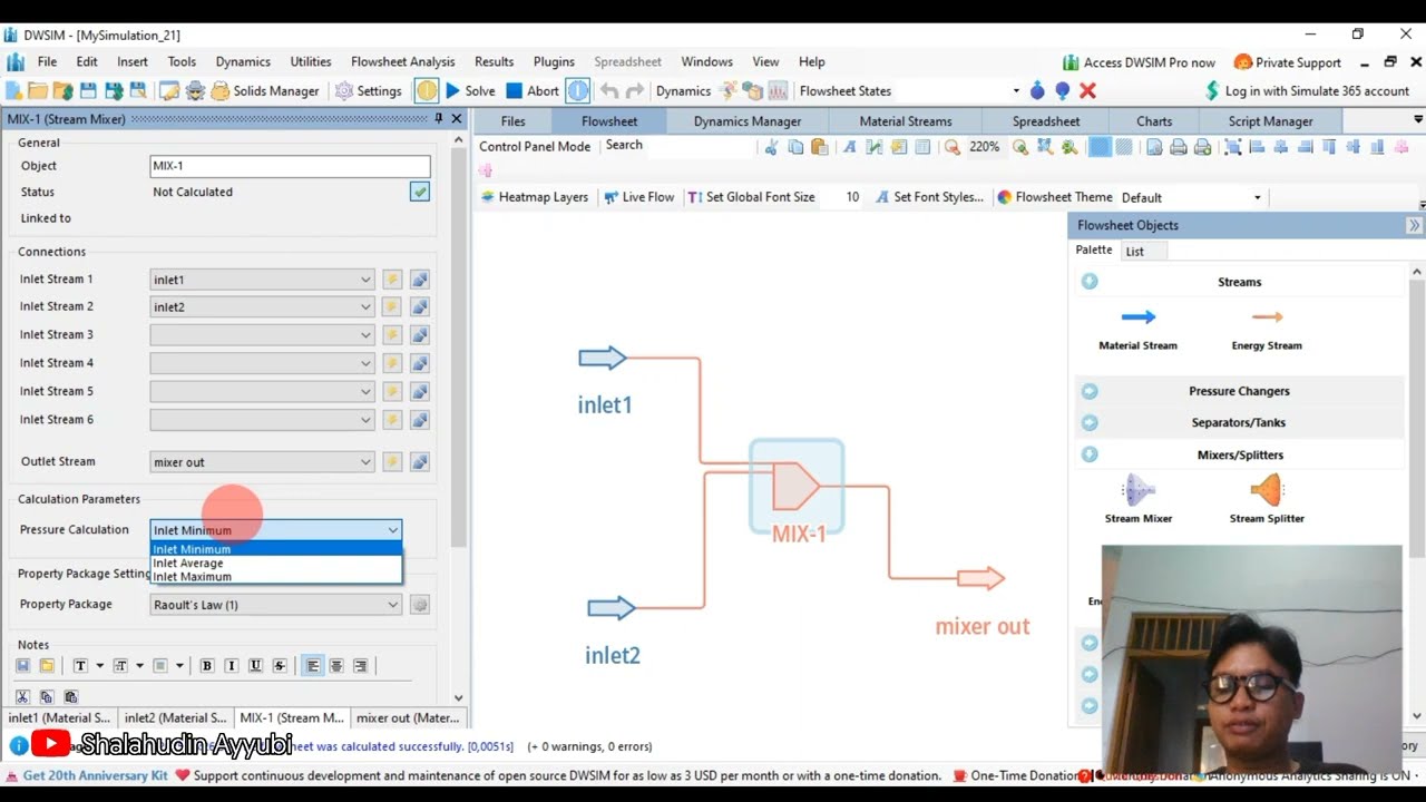 DWSIM Bagian 2: Simulasi proses pada Mixer dan Separator - YouTube