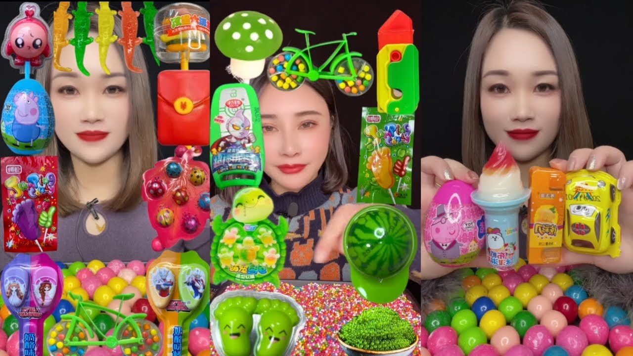 Asmr colorful lollipop fun and hidden candy toy treats mukbang #mukbang ...