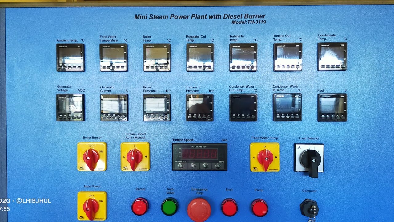 Mini Steam power plant with diesel burner - YouTube